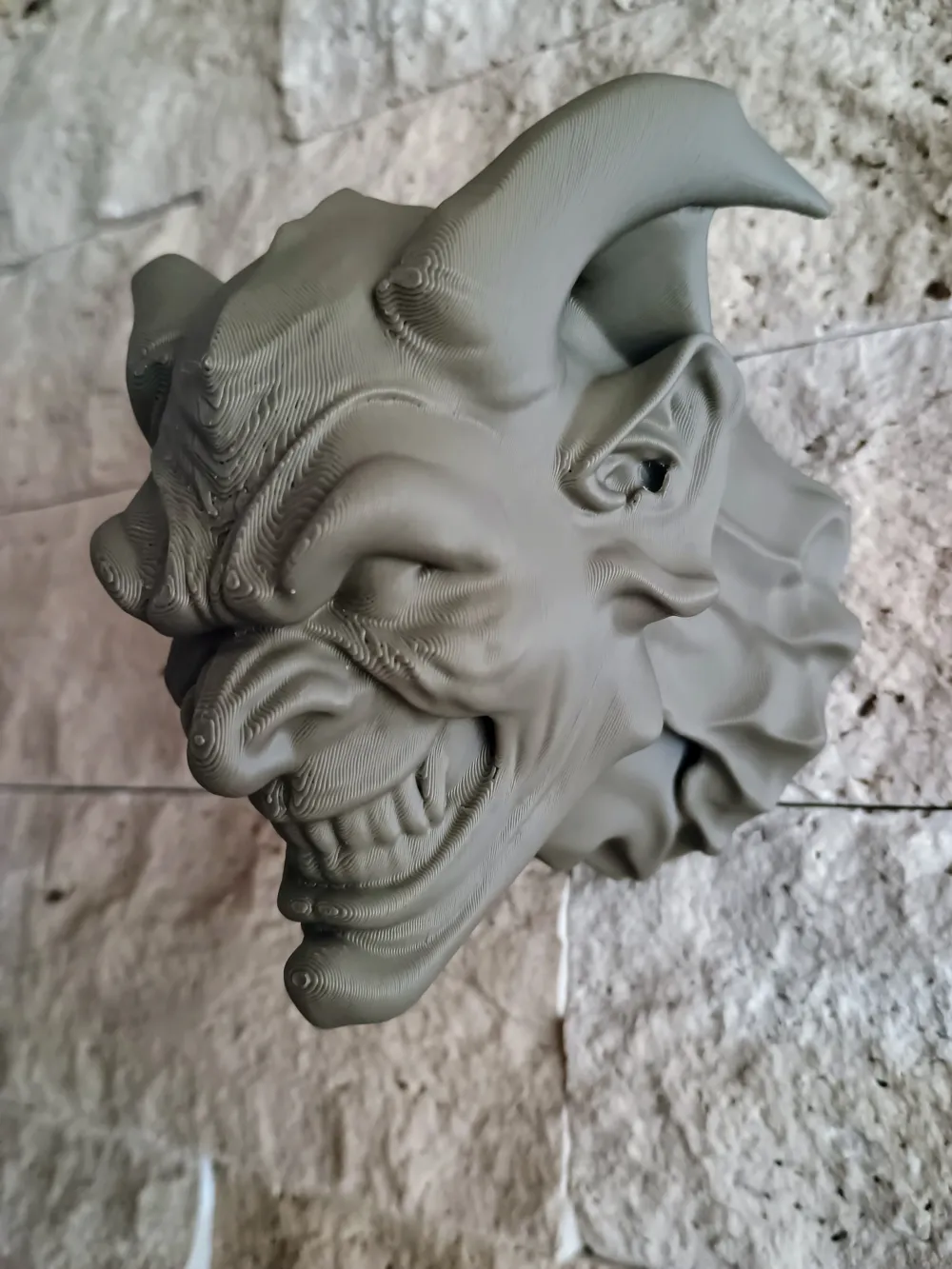 Grinning Demon Gargoyle Sculpture – Wall Decor by ovitek_ MakerWorld ...