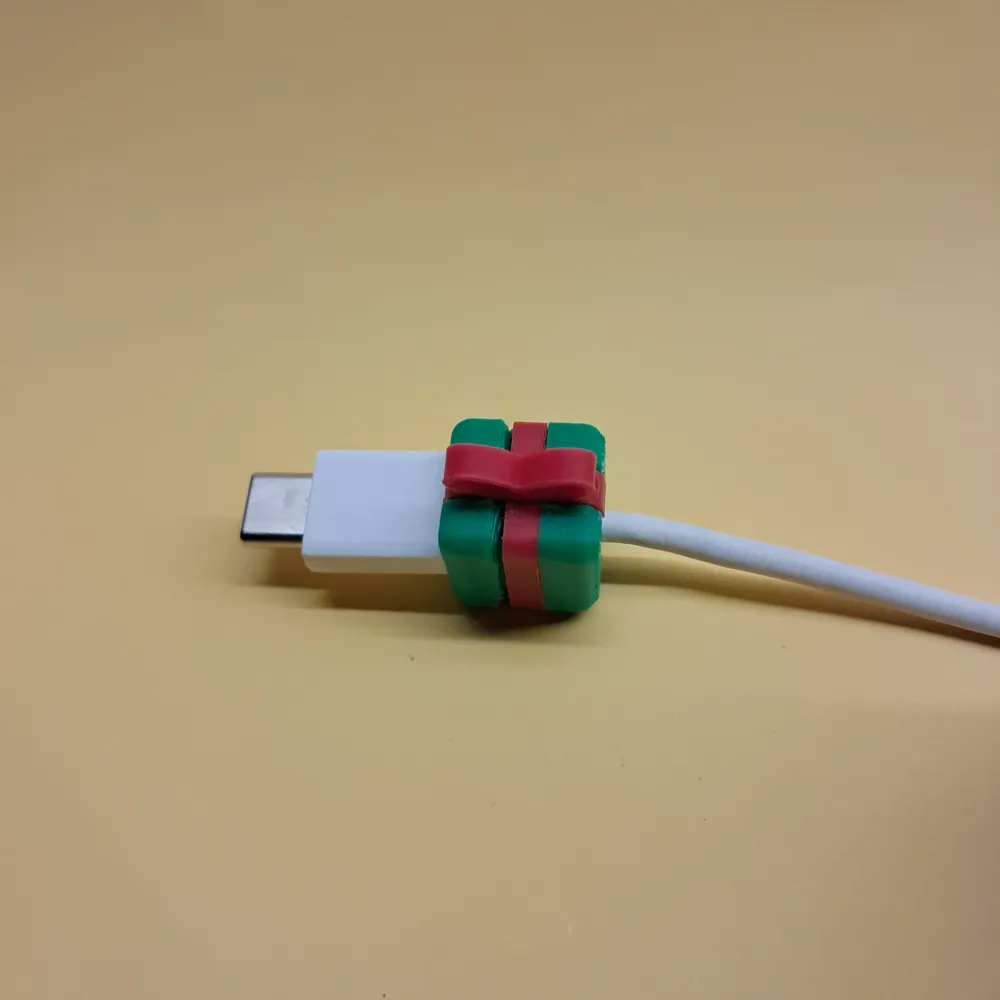 Gift-Wrapped Cable Protector for USB-C Cables - Free 3D Print Model ...