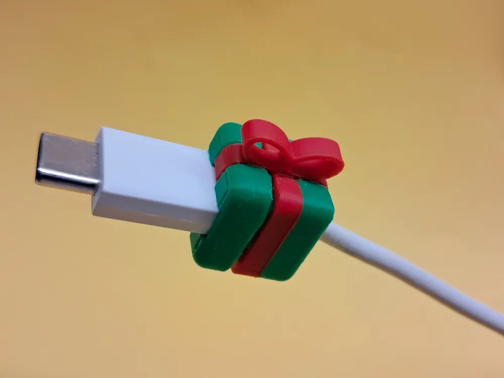 Gift-Wrapped Cable Protector for USB-C Cables - Free 3D Print Model ...