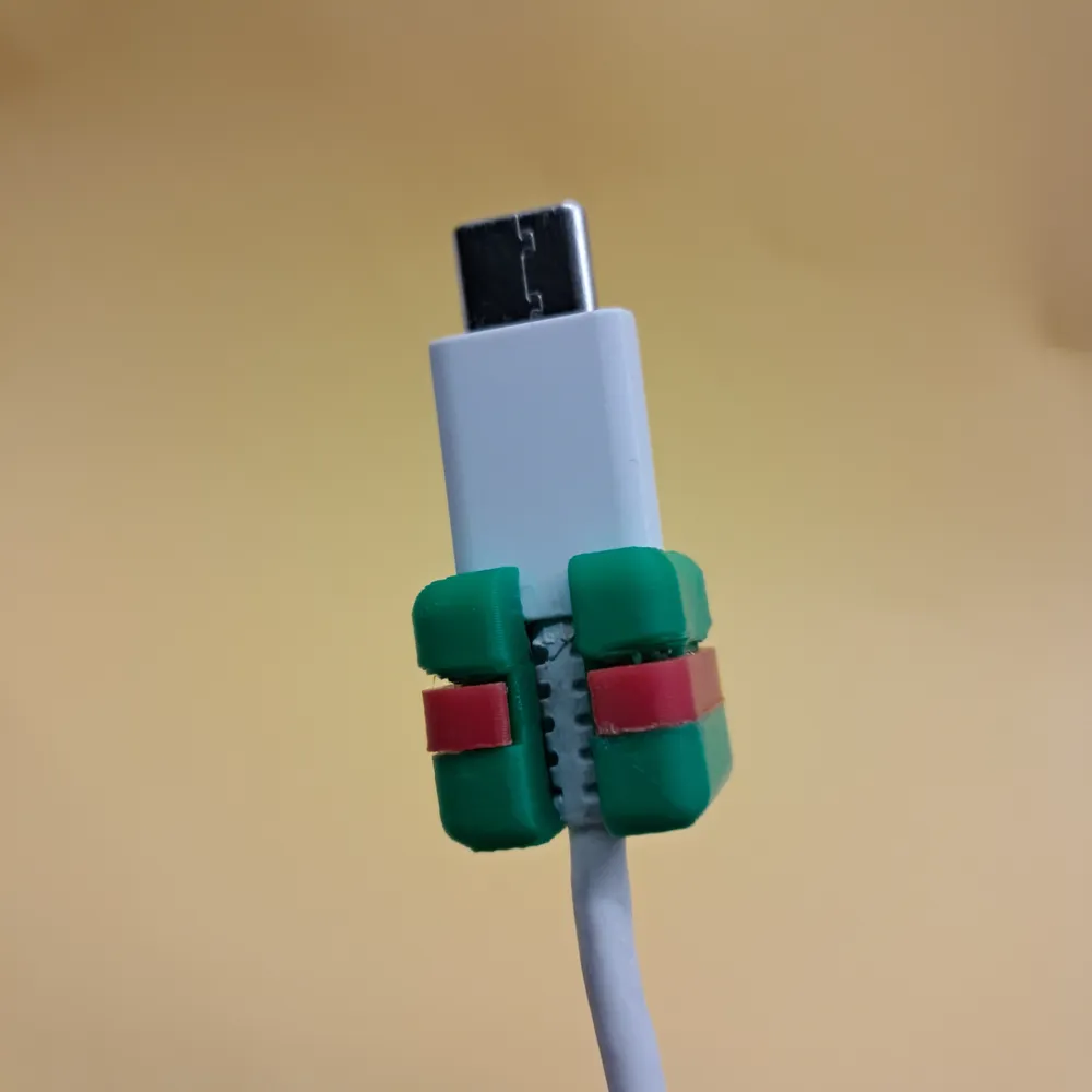 Gift-Wrapped Cable Protector for USB-C Cables - Free 3D Print Model ...