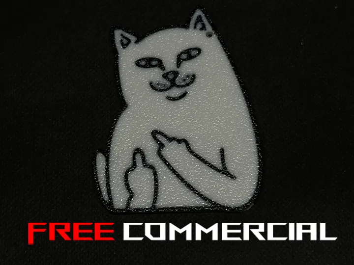 Ripndip cat meme keychain by Immax - MakerWorld