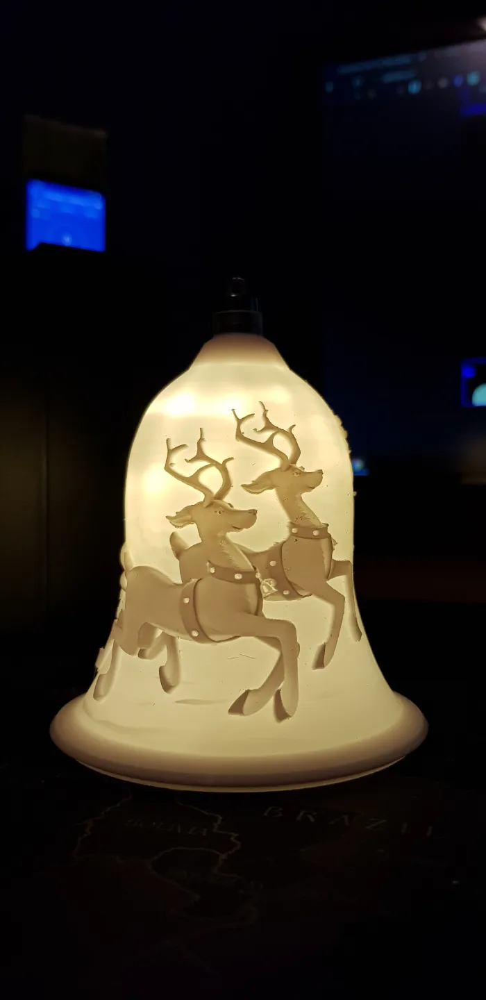 Christmas Lithophane Bell Decoration by luke - MakerWorld