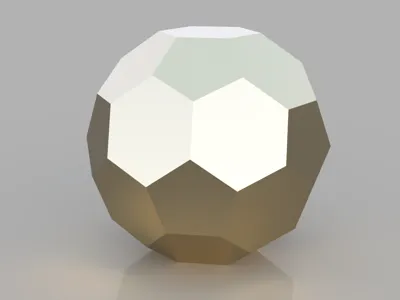 Low Poly Spheres: Truncated Dodechaderon Remixed by Adam L - MakerWorld