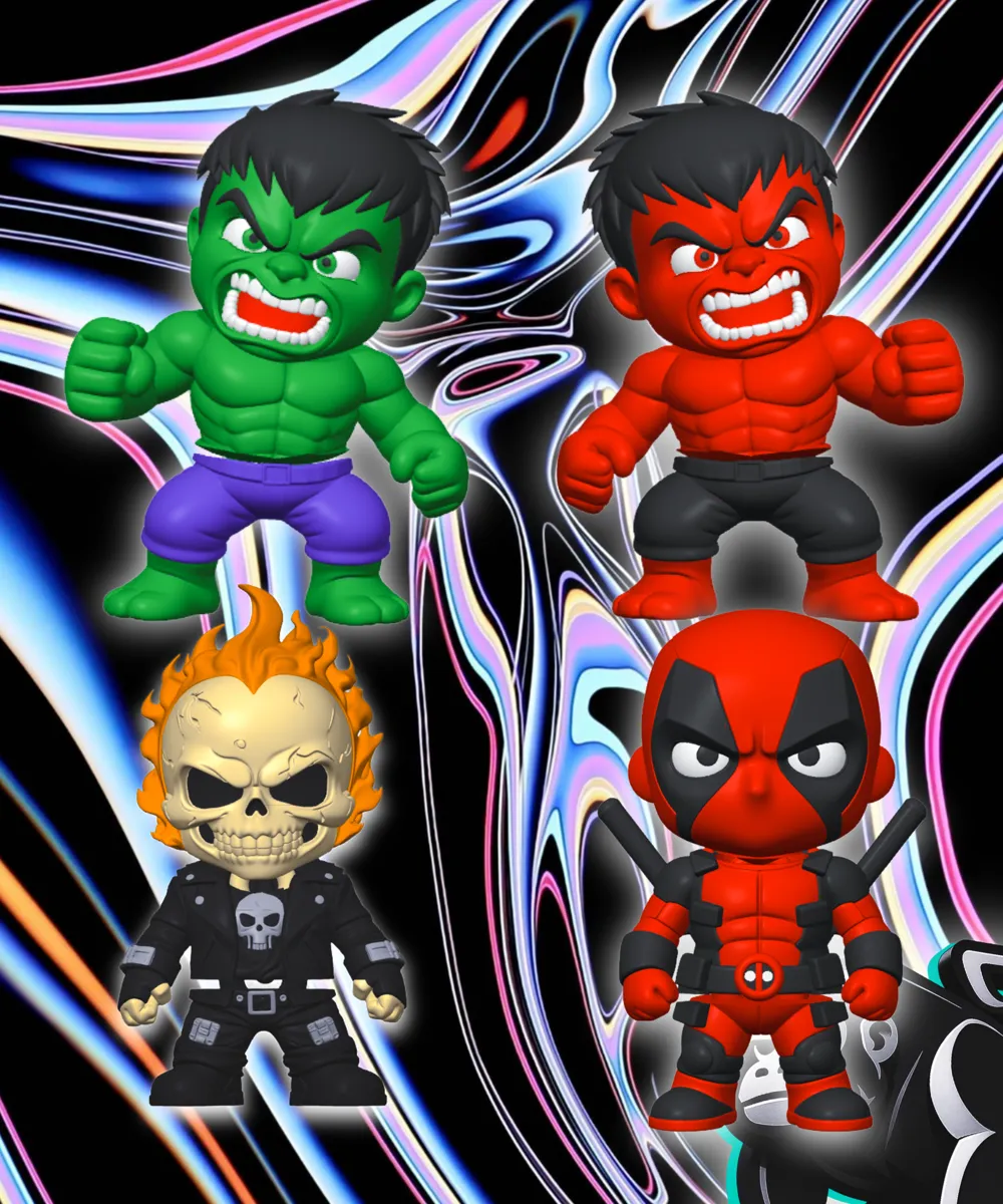 Deadpool Mikroheld artikulierende Minifigur – Kostenloses 3D ...