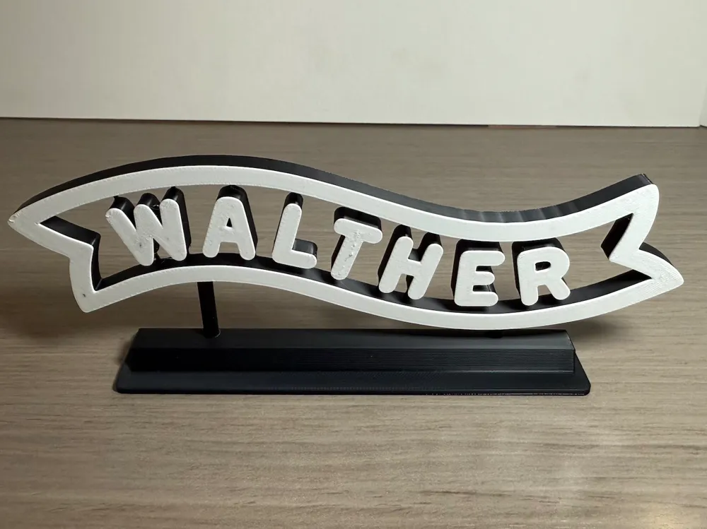 Walther Logo 3D Floating Sign / Display by Jrosen73 - MakerWorld