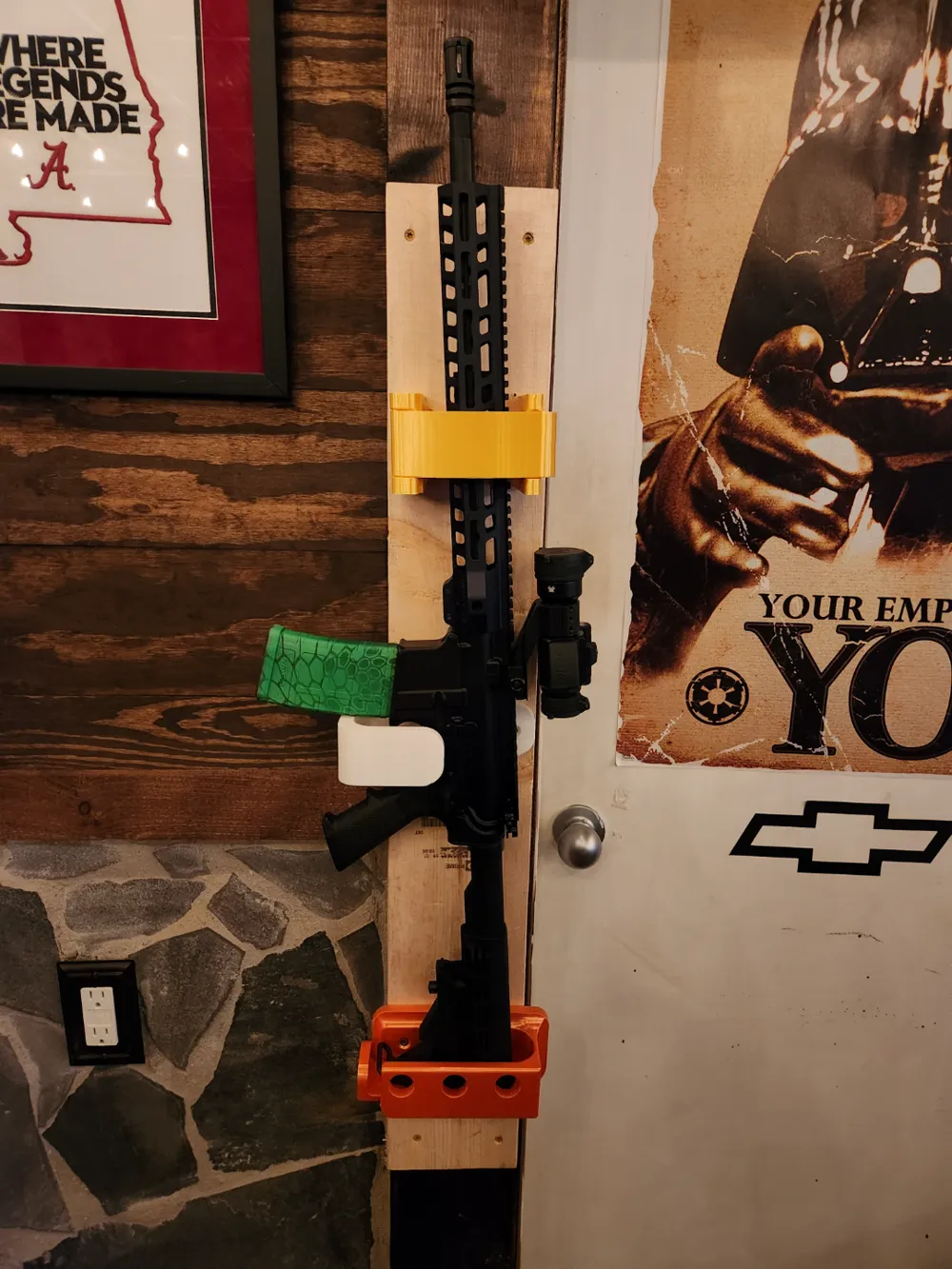 AR - Shotgun - Vert Wall Mount - Modular - Free 3D Print Model - MakerWorld