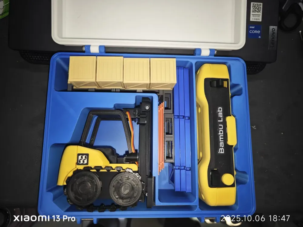 CyberBrick Remote Control Small Forklift Storage Box by Spider Man ...