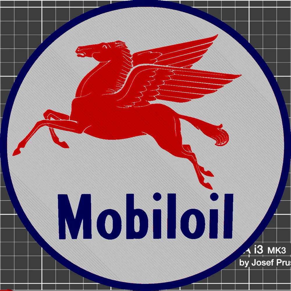 Vintage Mobiloil Sign 3 Colors by TripleGWorkshop - MakerWorld