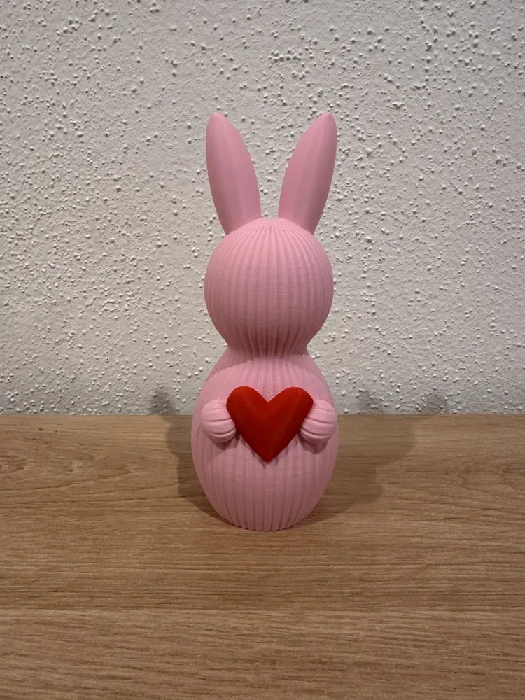 Easter Bunny Decoration with Heart - Single Color or Multicolor - Free ...