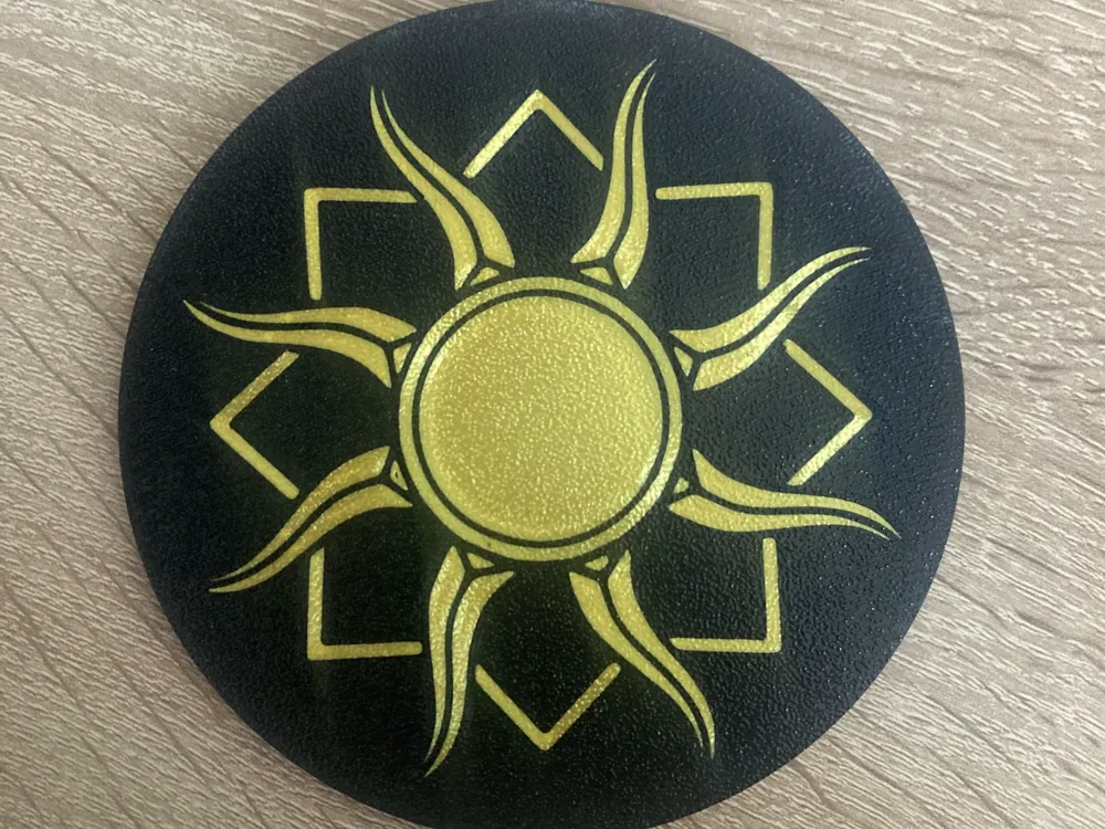 Witcher Nilfgaard sun coaster by jakubhroch - MakerWorld