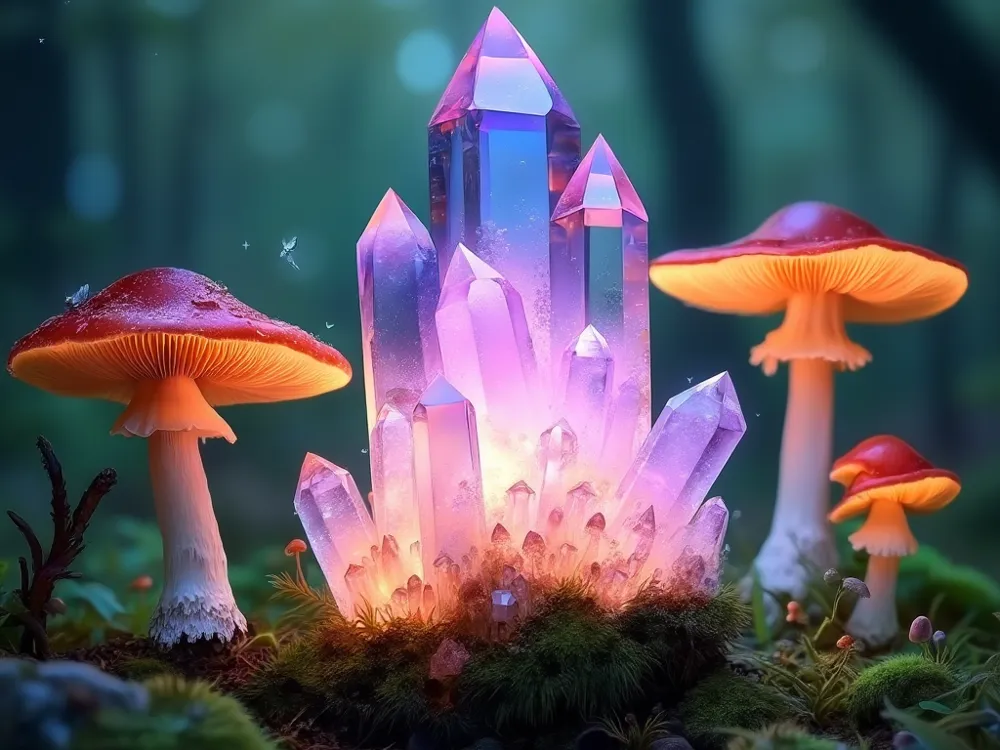 Crystal Mushroom Relief Sculpture by Waddle Works MakerWorld: Download ...