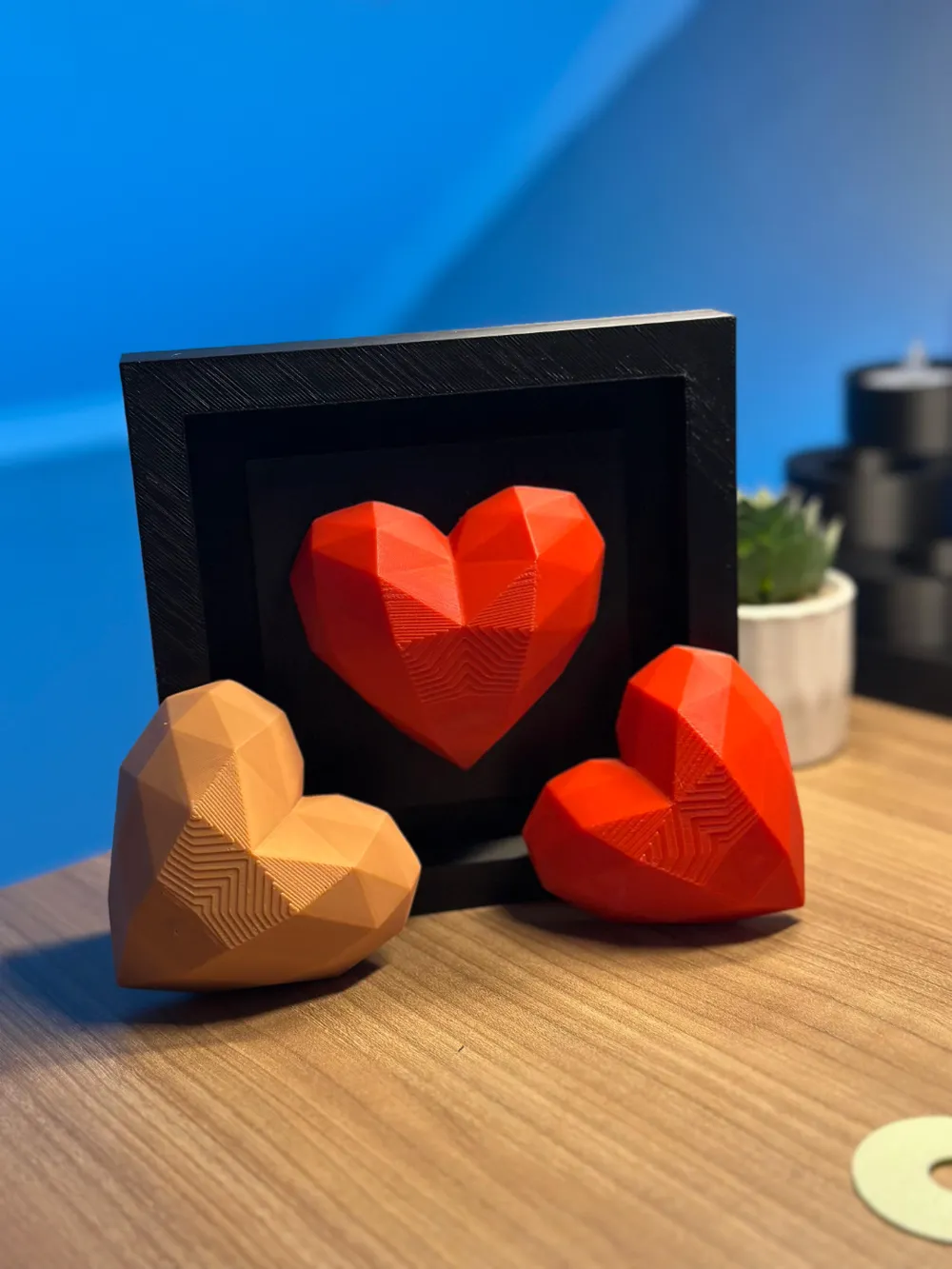 Valentine's day 3D Low Poly Heart With Frame by Joka14 - MakerWorld