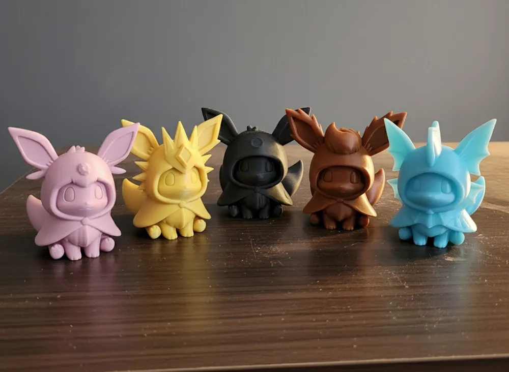 Eevee Chibi with Leafeon's Cloak Pokemon - Free 3D Print Model - MakerWorld