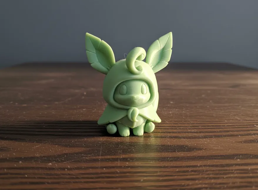 Eevee Chibi with Leafeon's Cloak Pokemon - Free 3D Print Model - MakerWorld