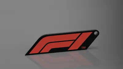 F1 logo keychain by kodiii - MakerWorld