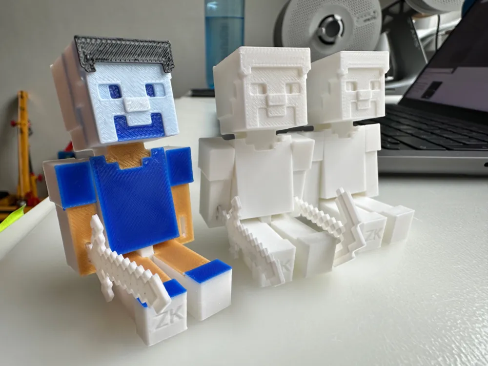 Minecraft Steve Moving Hands Legs Print in Place by Zdenek MakerWorld ...