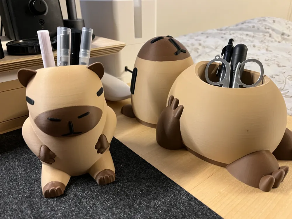 Capybara Pencil Cup V2 by JUJE Designs MakerWorld: Download Free 3D Models