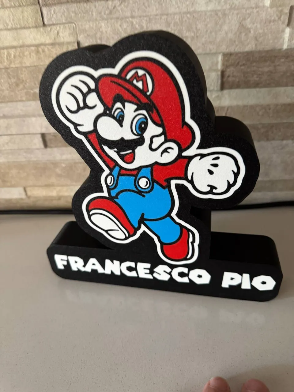 Super Mario Text Lightbox - Free 3D Print Model - MakerWorld
