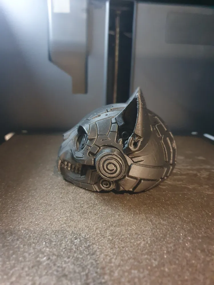 Cyborg Cat Skull by GeorgeG MakerWorld: Download Free 3D Models