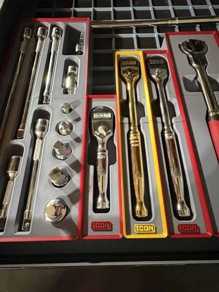 Icon 3/8" G1 Ratchet Gridfinity Bin by Geoff MakerWorld: Download Free ...