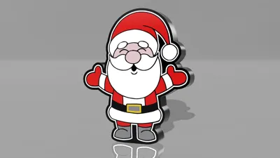 Santa Claus Lightbox Led Lamp by Office.3D - MakerWorld