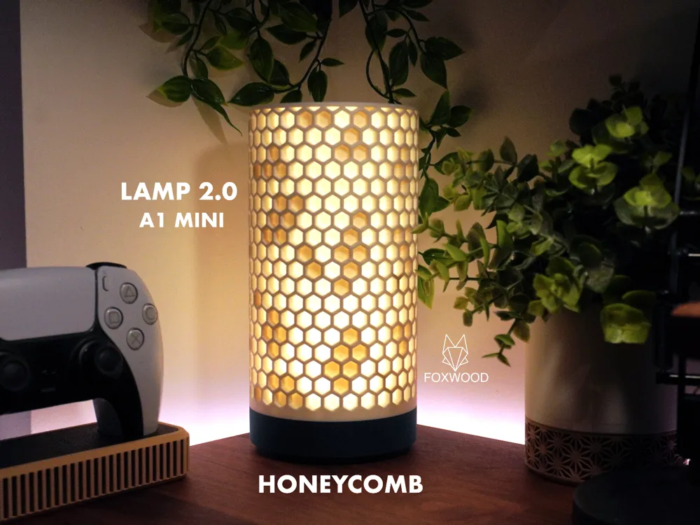 Lamp 2.0 A1 MINI - Honeycomb By Foxwood - Free 3D Print Model - MakerWorld