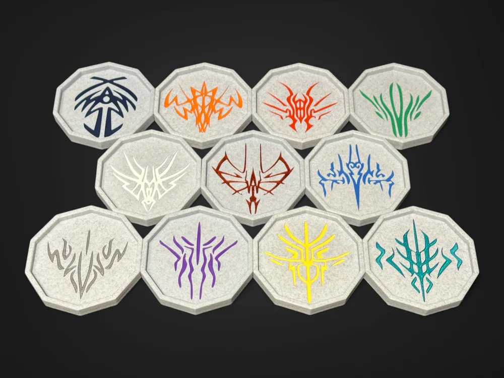 Windrunner Glyph Coaster - Stormlight Archive by Bionic Armory - MakerWorld