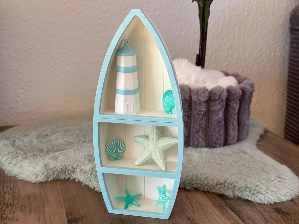Rowboat Shelf Nautical small version - Free 3D Print Model - MakerWorld
