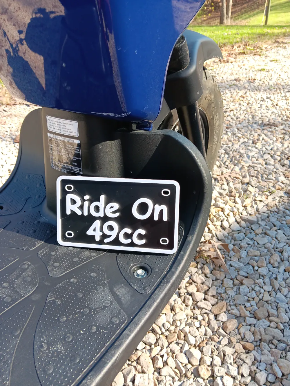 Ride On 49cc Scooter License Plate by marc.funston - MakerWorld
