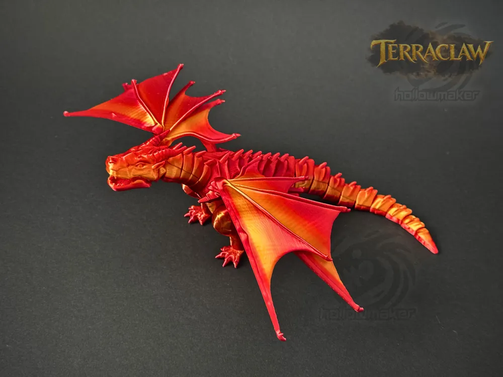 Terraclaw - Geflügelter beweglicher Drache – Kostenloses 3D-Druckmodell ...