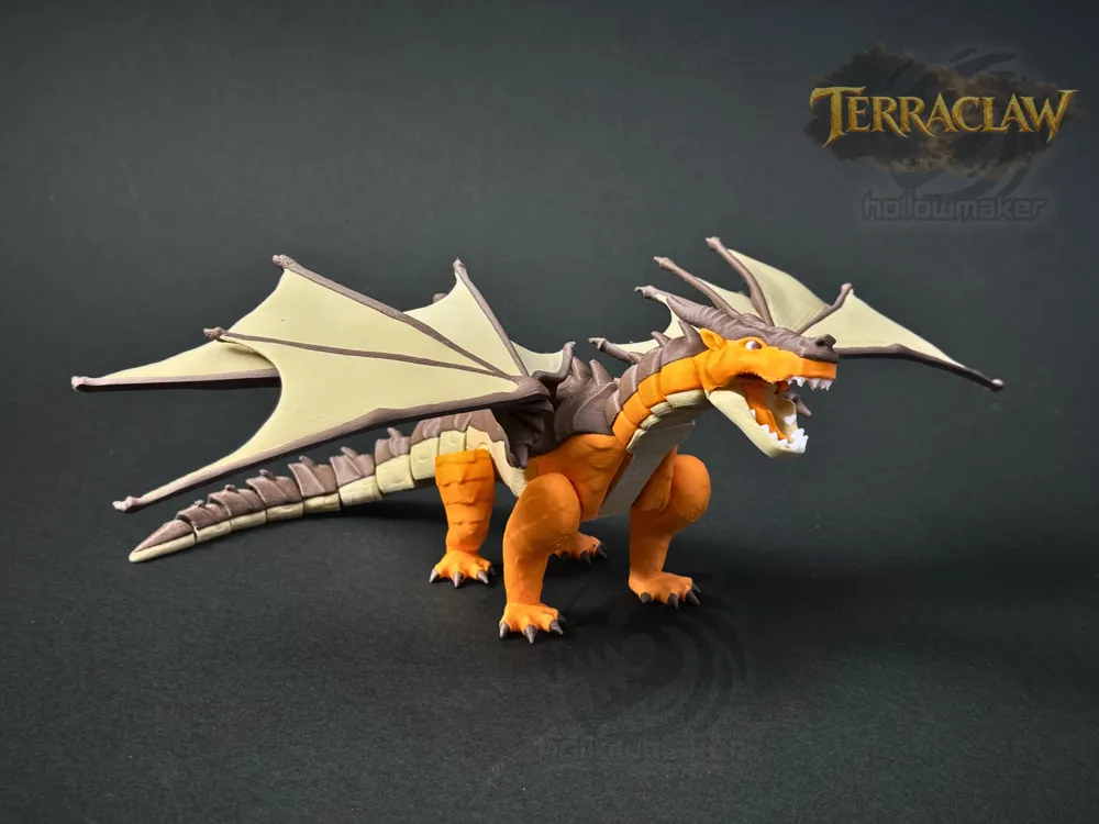 Terraclaw - Geflügelter beweglicher Drache – Kostenloses 3D-Druckmodell ...