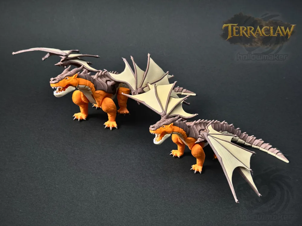 Terraclaw - Geflügelter beweglicher Drache – Kostenloses 3D-Druckmodell ...