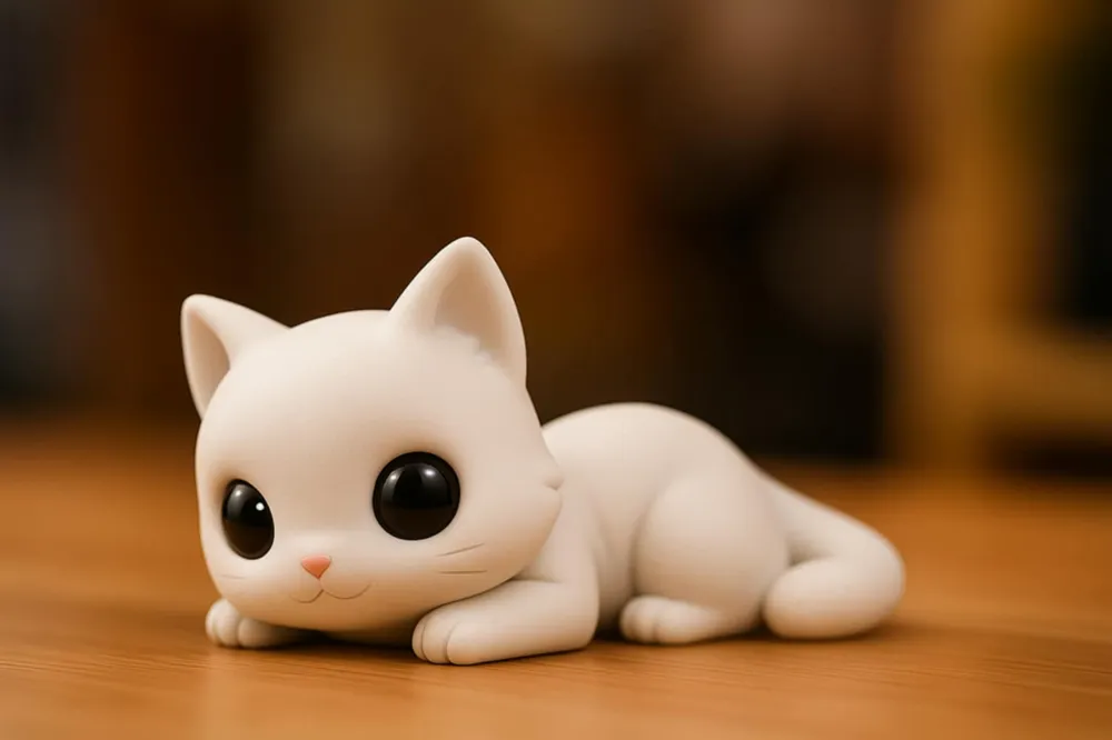 Little Cute Cat - print 30min - Free 3D Print Model - MakerWorld