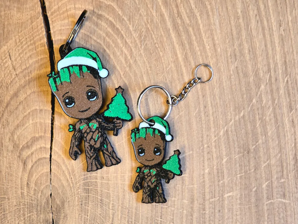 Christmas Baby Groot - ornament and keychain by Goomol DIY - MakerWorld