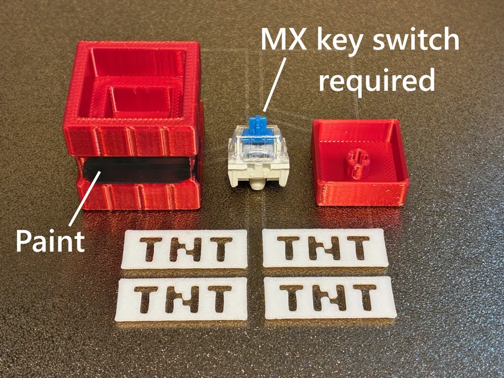 Minecraft TNT Clicker (Multi Color) - Free 3D Print Model - MakerWorld