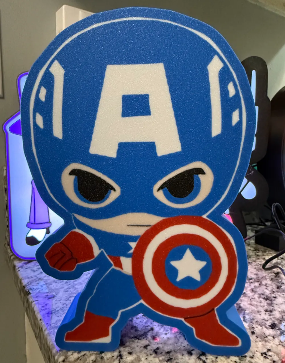 Captain America Light Box by Geckos Are For Lovers - MakerWorld