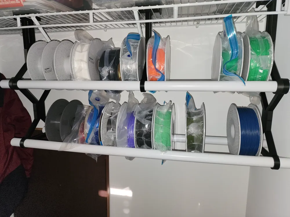 Hanging Spool Storage Rack - 2nd Tier by Hugemushroom - MakerWorld