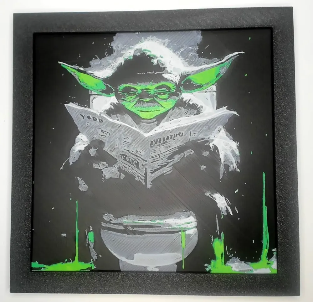 Yoda Pooper Hueforge by LoFi Layers MakerWorld: Download Free 3D Models