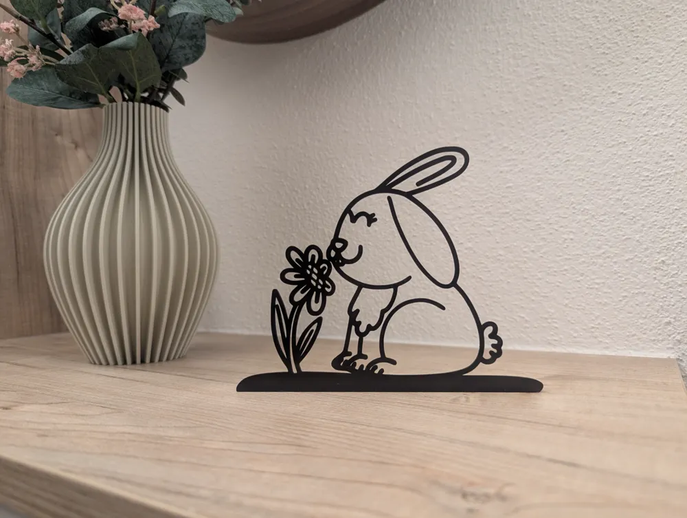Hase mit Blume Silhouette Ostern von Chris - MakerWorld