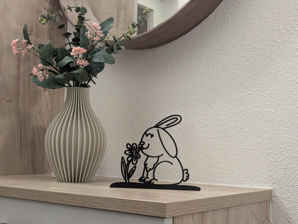 Hase mit Blume Silhouette Ostern von Chris - MakerWorld