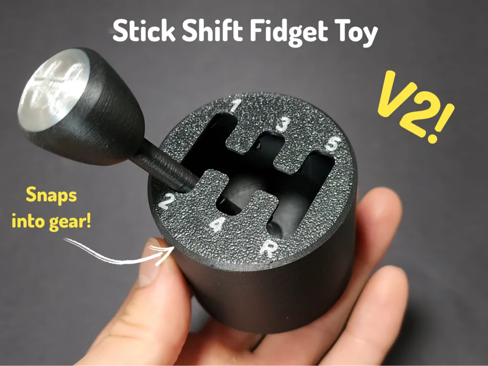 Stick Shift Fidget Toy V2 - Gear Shift by DR3D_Prints - MakerWorld