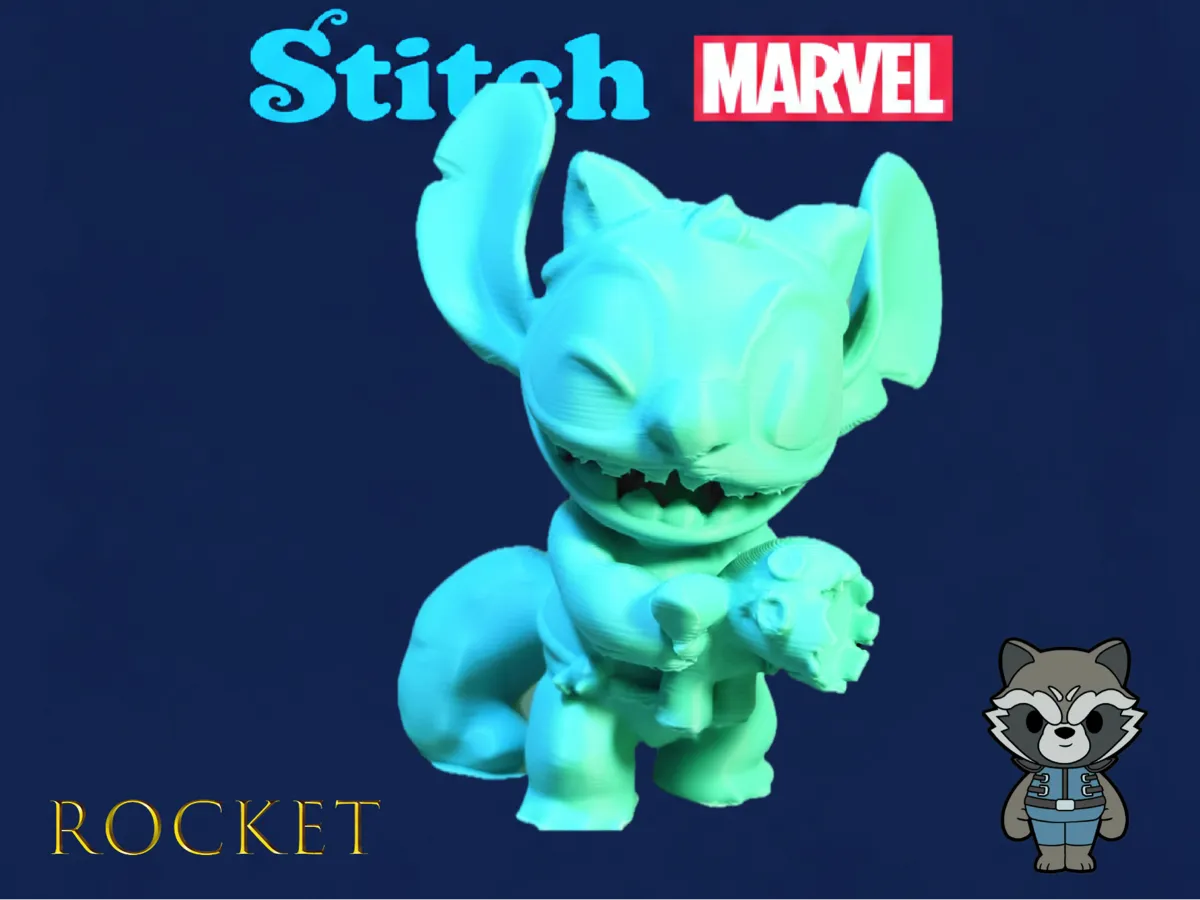 Stitch as Rocket Raccoon (Disney meets Marvel) by cforms MakerWorld ...