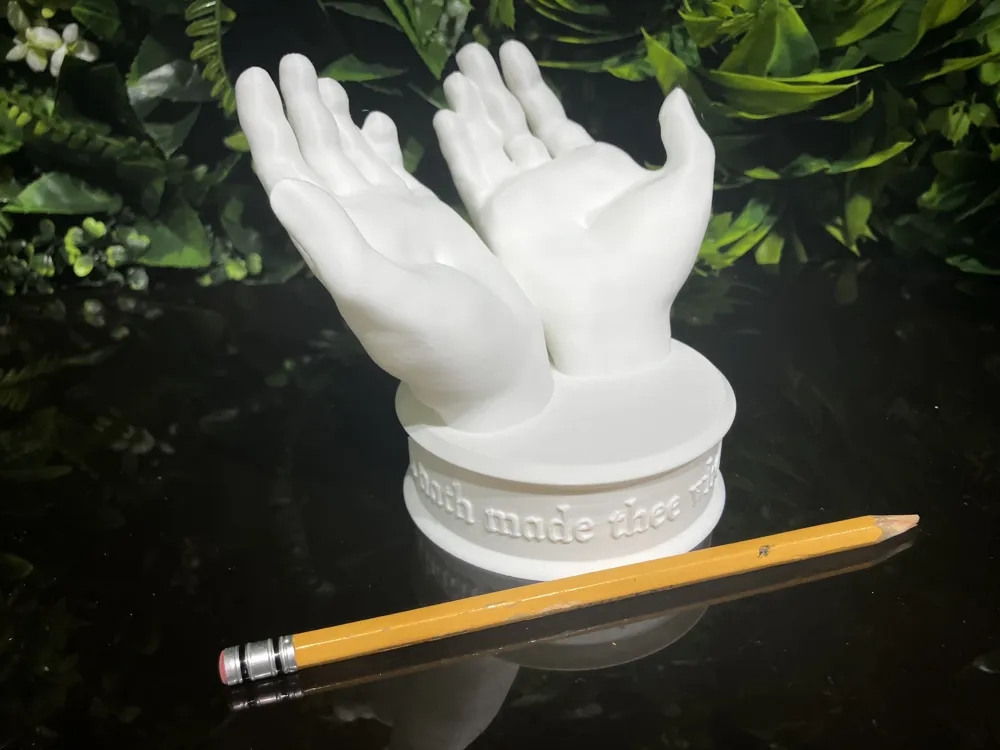 Hands from the Christus Statue (Customizable Base) - Free 3D Print ...