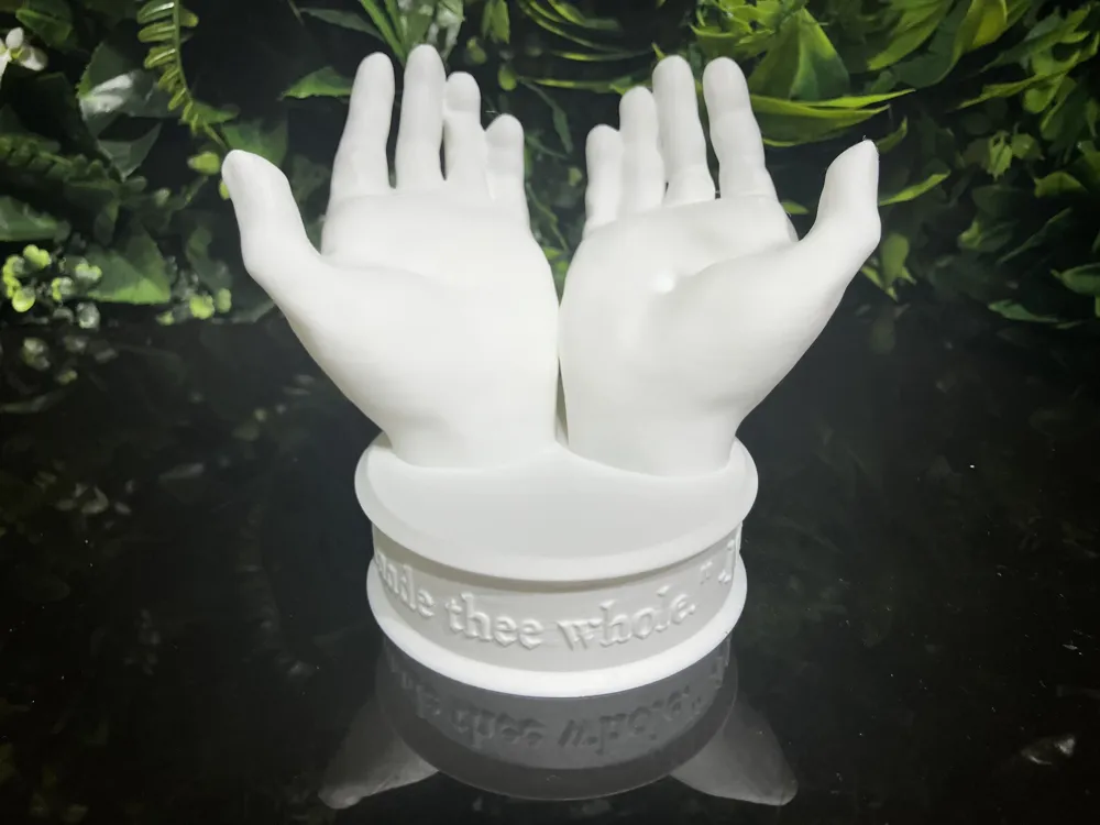 Hands from the Christus Statue (Customizable Base) - Free 3D Print ...