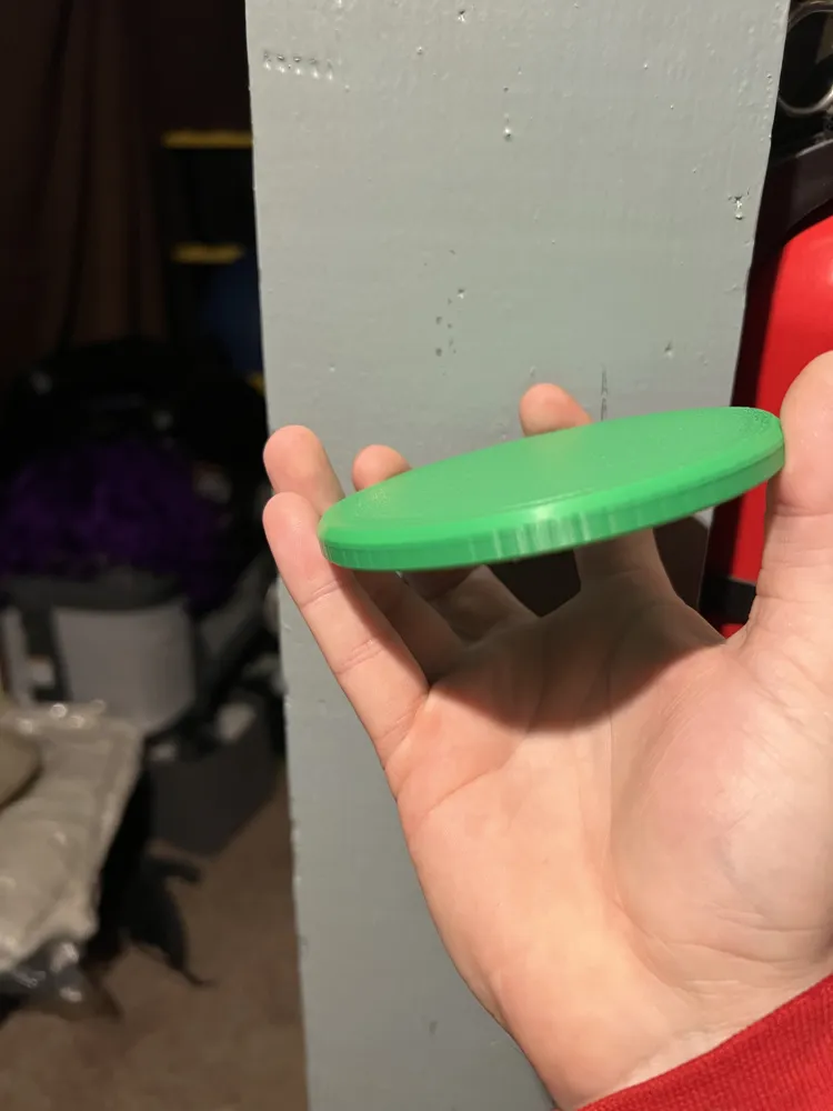 Disc Golf Mini Marker - Textured Edge - Free 3D Print Model - MakerWorld