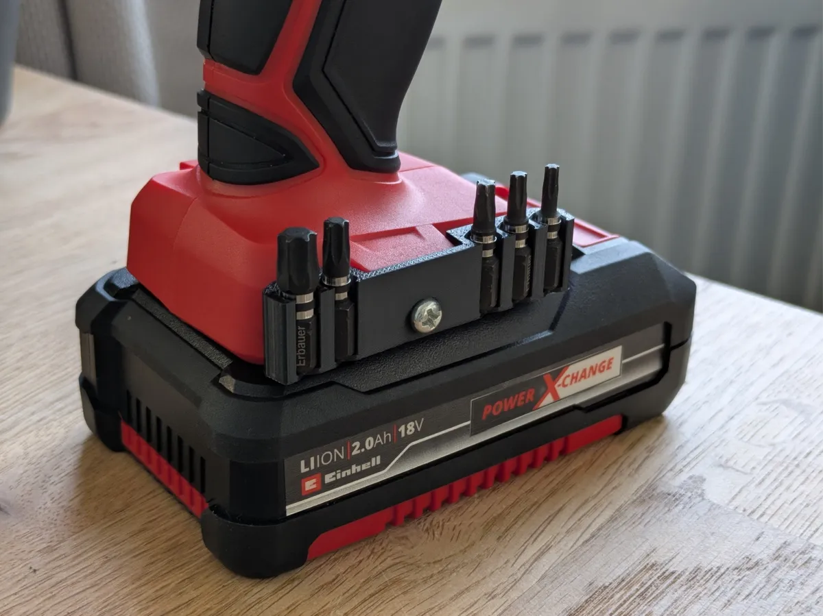 Bit holder for Einhell drill or impact driver - Free 3D Print Model ...