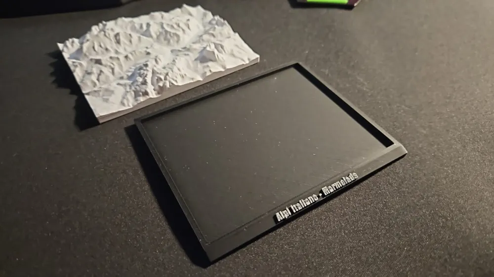 Marmolada Mountain Relief Map Display by Oneshotblu - MakerWorld