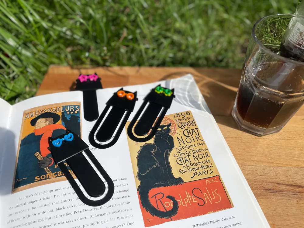 Goggle Cats Bookmarks – Set of Four by allinonedesign MakerWorld: Download Free 3D Models