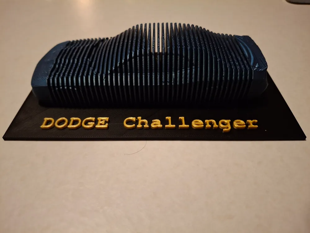 Sliced Dodge Challenger - Free 3D Print Model - MakerWorld