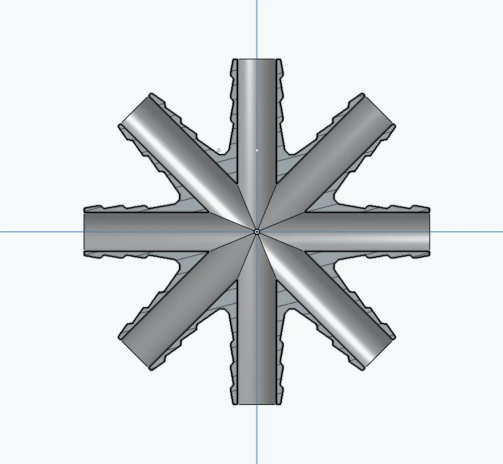 Parametric Hose Splitter (3 to 10 way) - Free 3D Print Model - MakerWorld